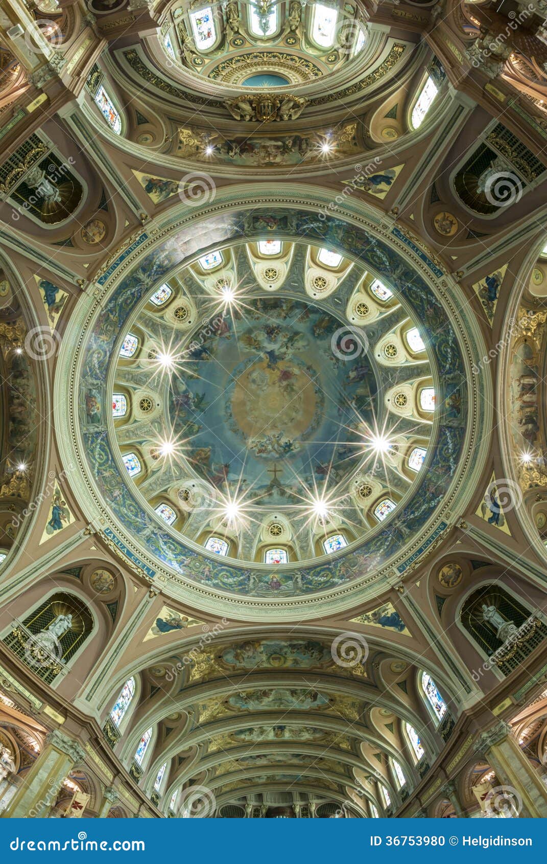 Ceiling,dome Catholic Church Stock Photo - Image of architecture ...