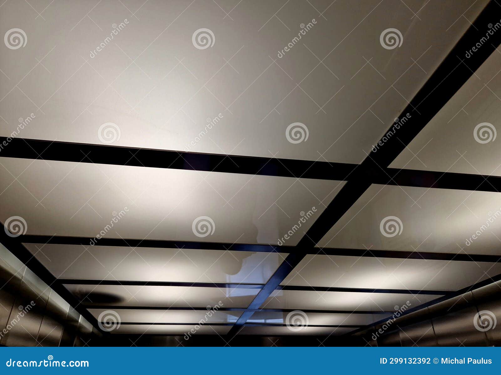 The Ceiling of the Elevator or Corridor is Made of Plexiglass with Top ...