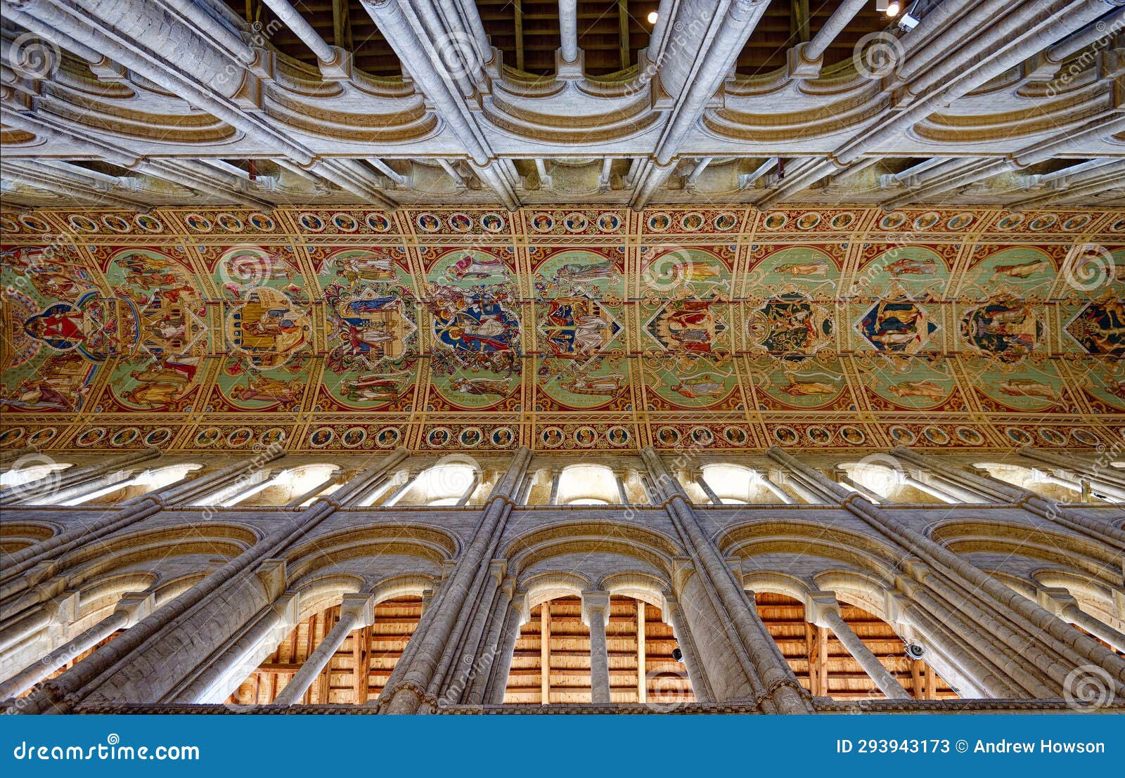 Ceiling at Ely Cathedral stock image. Image of history - 293943173