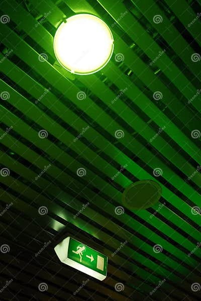 Ceiling and exit sign stock image. Image of sign, exit - 2776223