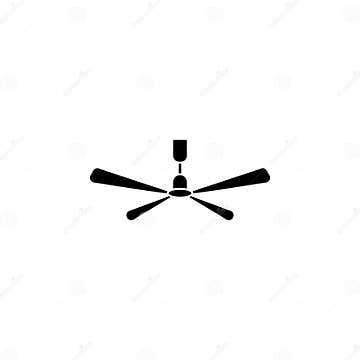 Ceiling Fan Icon Design. Ceiling Fan with Light. Vector Black Icon ...
