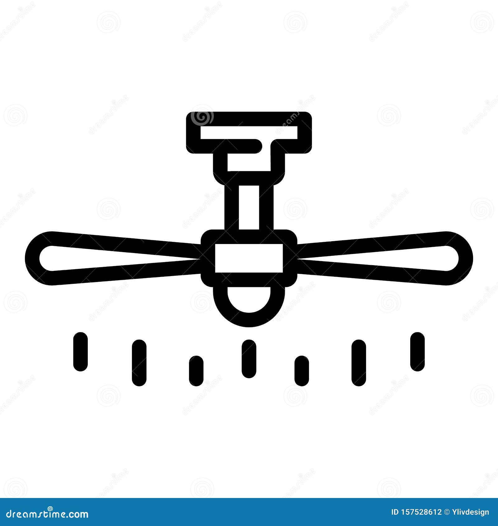 Ceiling Fan Icon, Outline Style Stock Vector - Illustration of ceiling ...