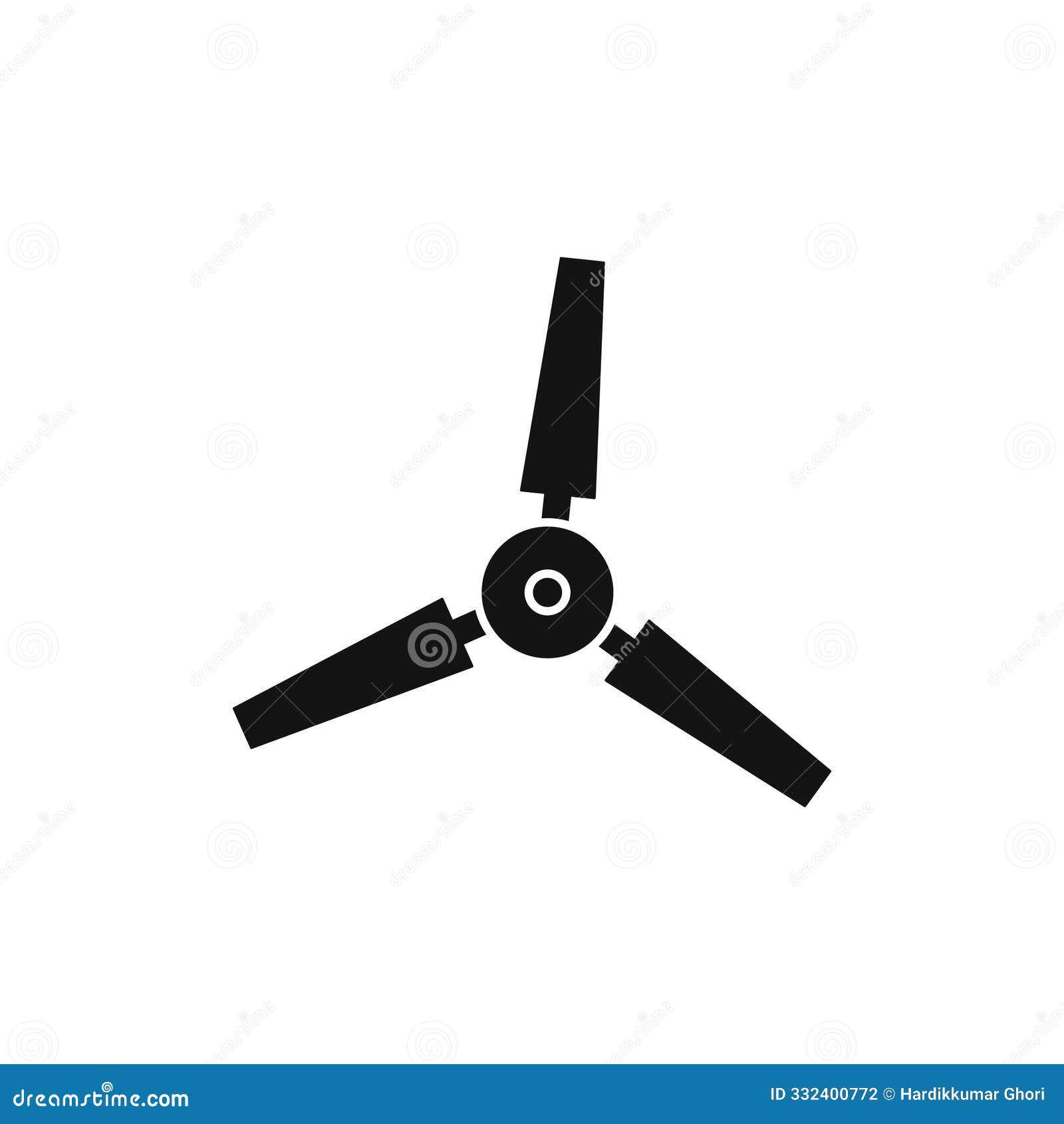 Ceiling Fan Icon Symbol on White Background Stock Illustration ...