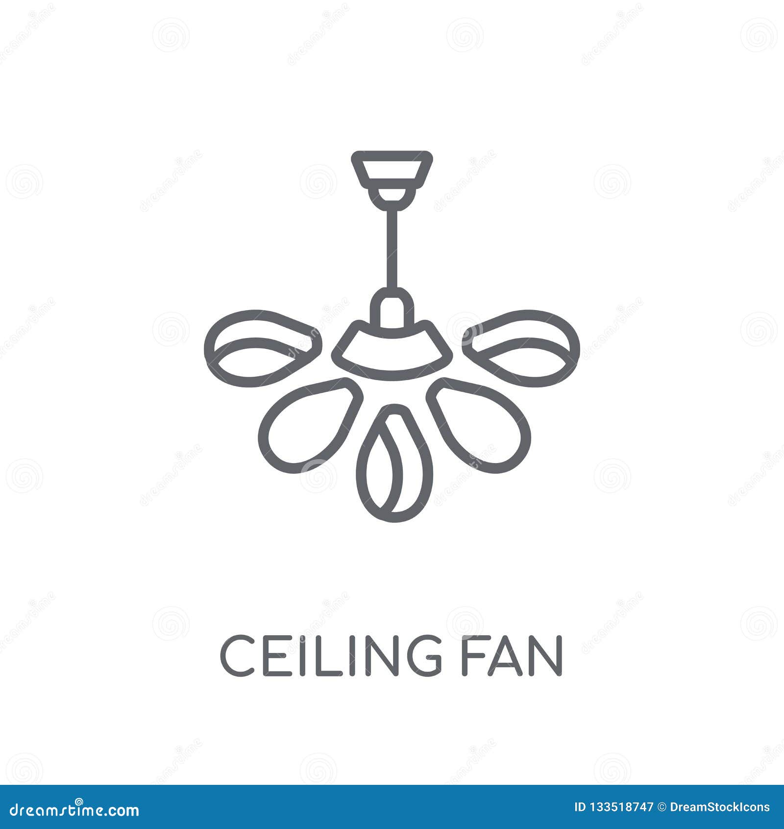 Ceiling Fan Linear Icon. Modern Outline Ceiling Fan Logo Concept Stock ...