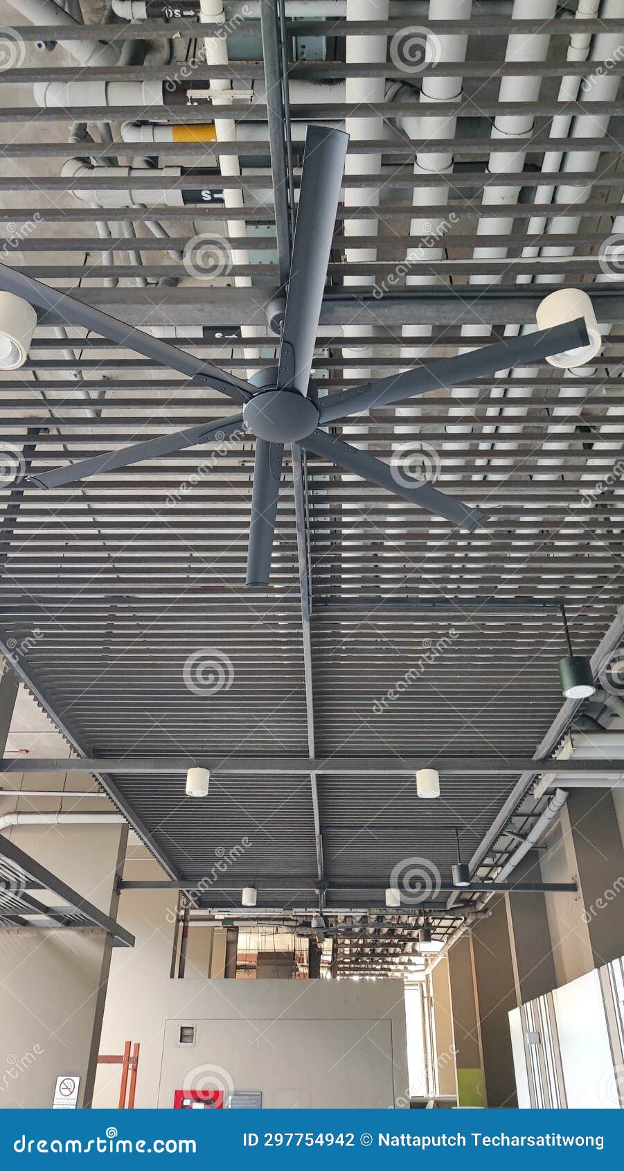 Ceiling Fan on Steel Sheet Rooftop Stock Photo - Image of cooling ...