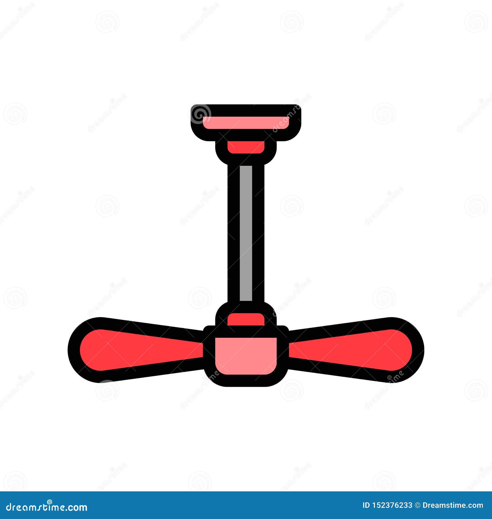 Ceiling Fan Vector Illustration, Filled Style Icon Editable Outline ...
