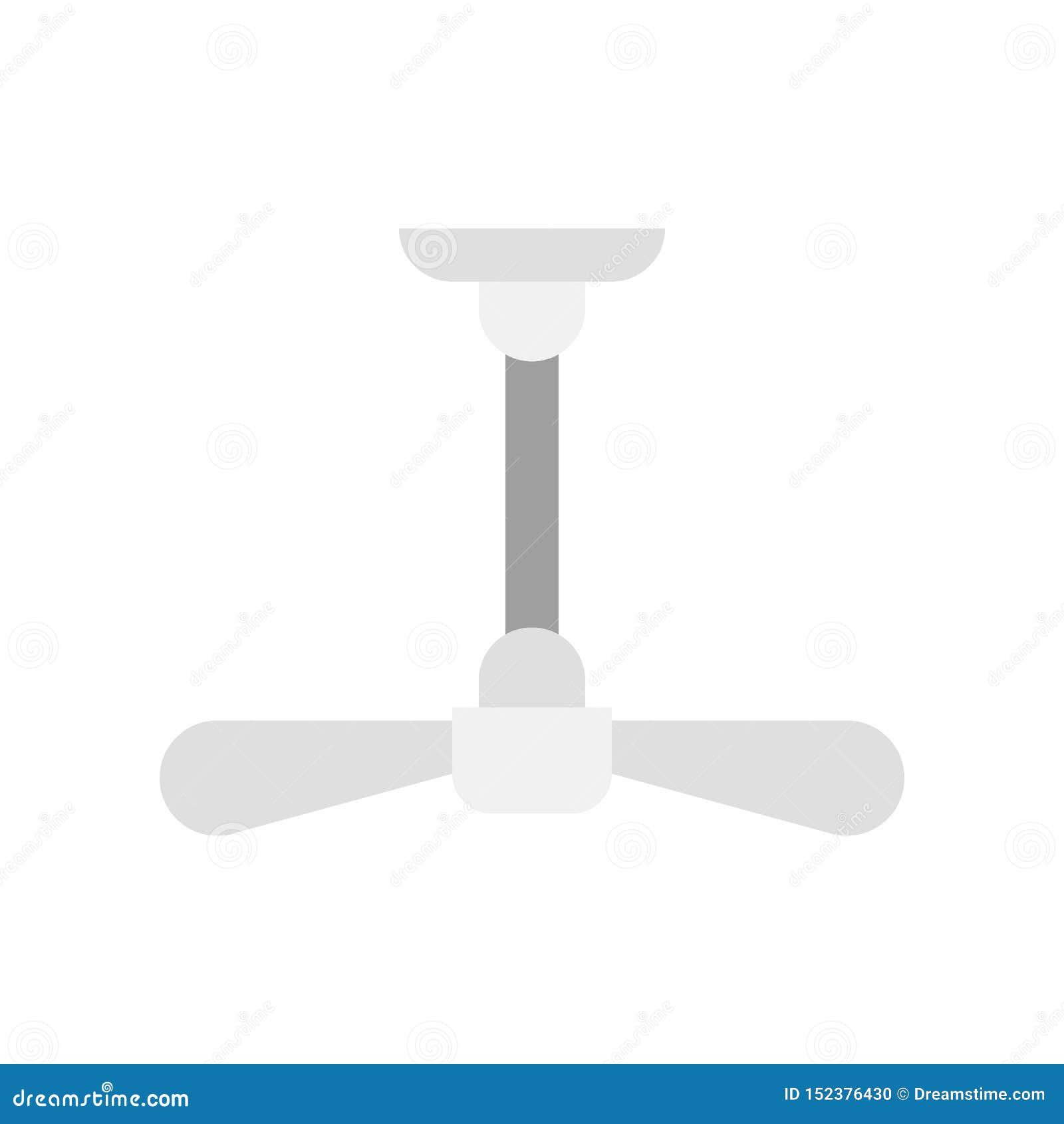 Ceiling Fan Vector Illustration, Isolated Filat Style Icon Stock Vector ...