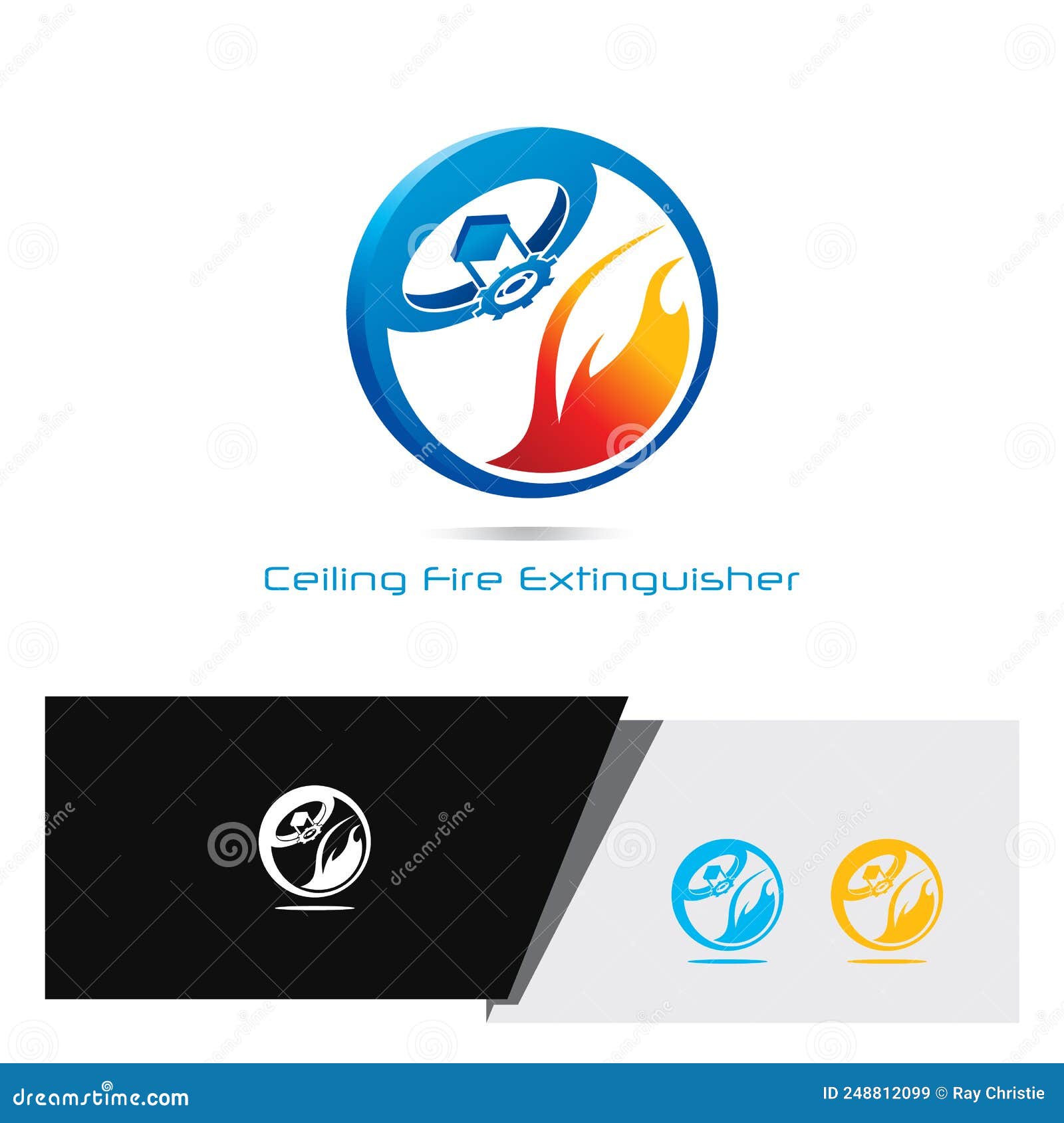 Ceiling Fire Sprinkler Isolated On White Stock Illustration ...