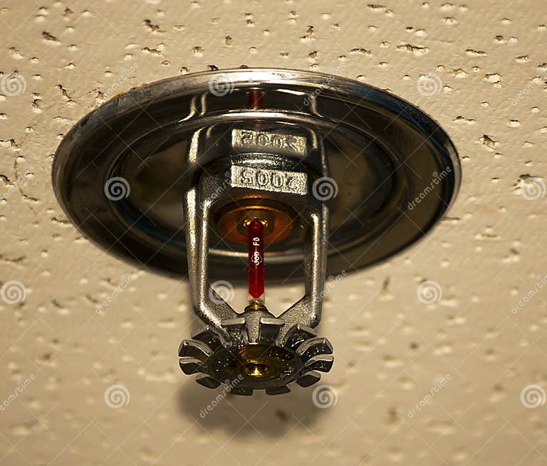 Ceiling Fire sprinkler stock image. Image of fire, metal - 20679535