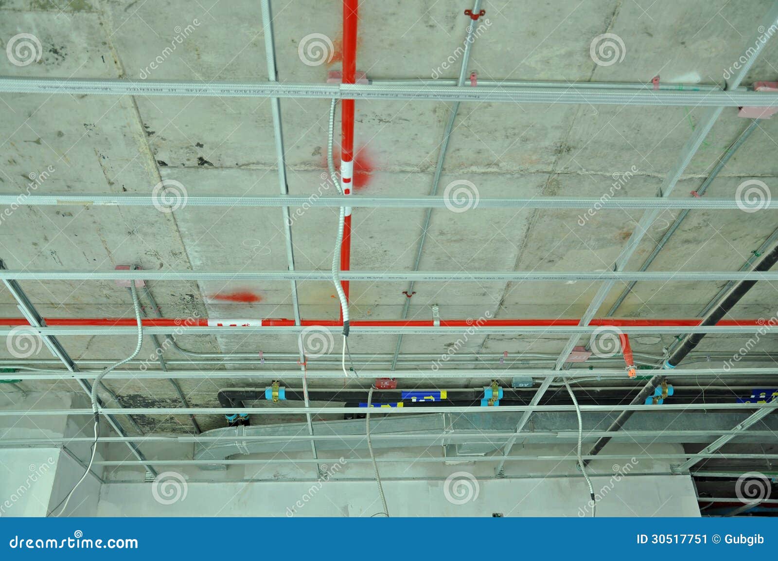 Ceiling frame stock image. Image of construct, work, indoor - 30517751