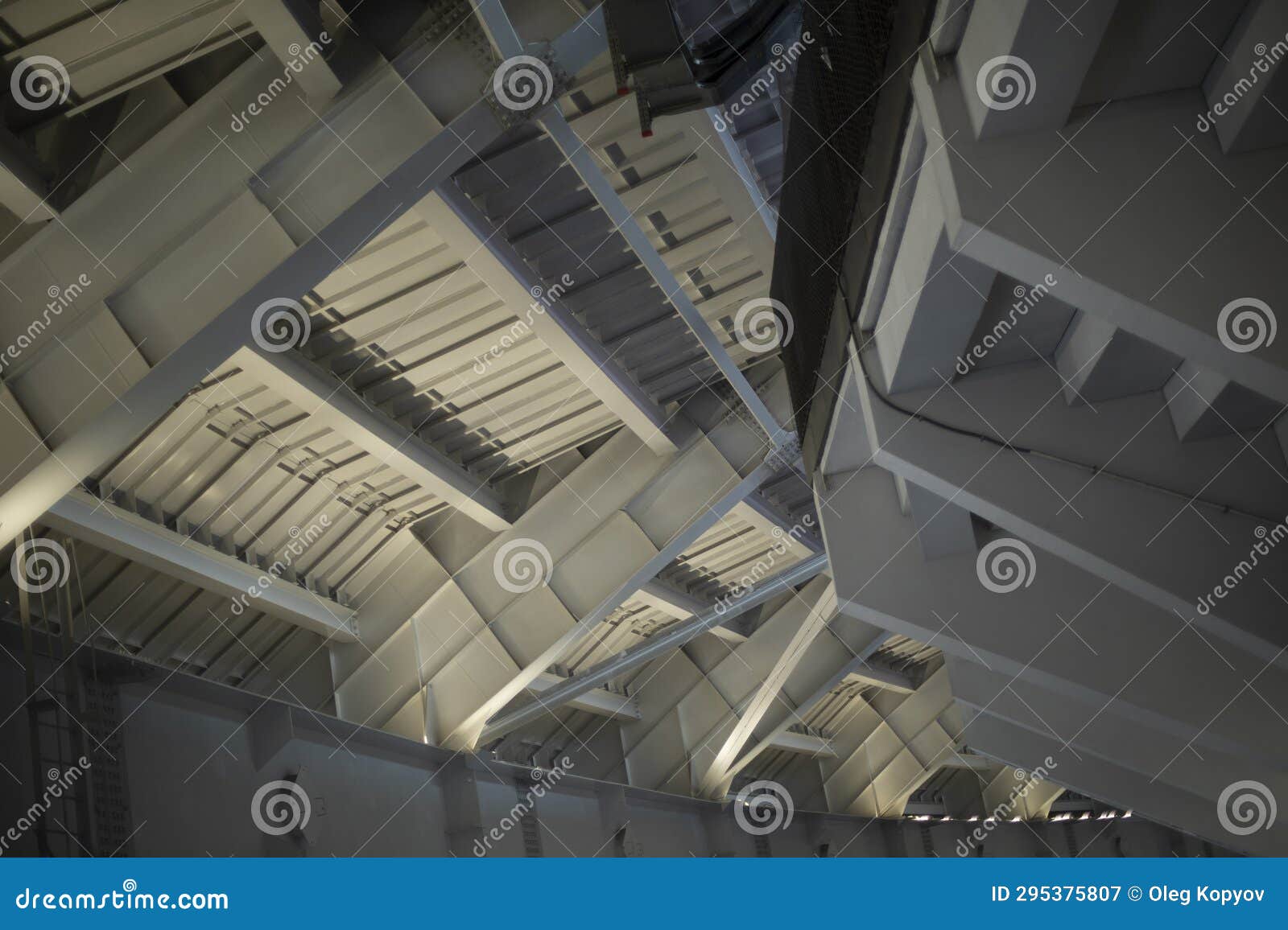 Ceiling in Giant Building. Large Roof. Monumental Architecture Stock ...