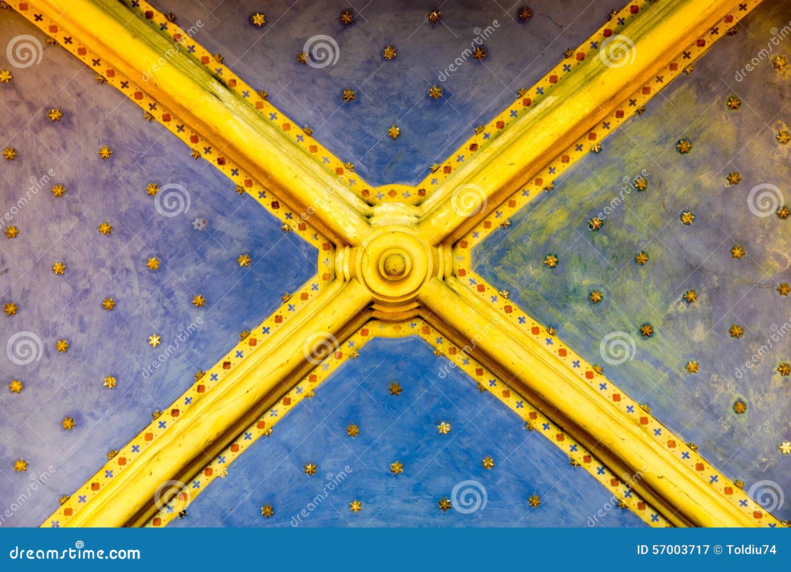 Ceiling with gold stars stock image. Image of golden - 57003717