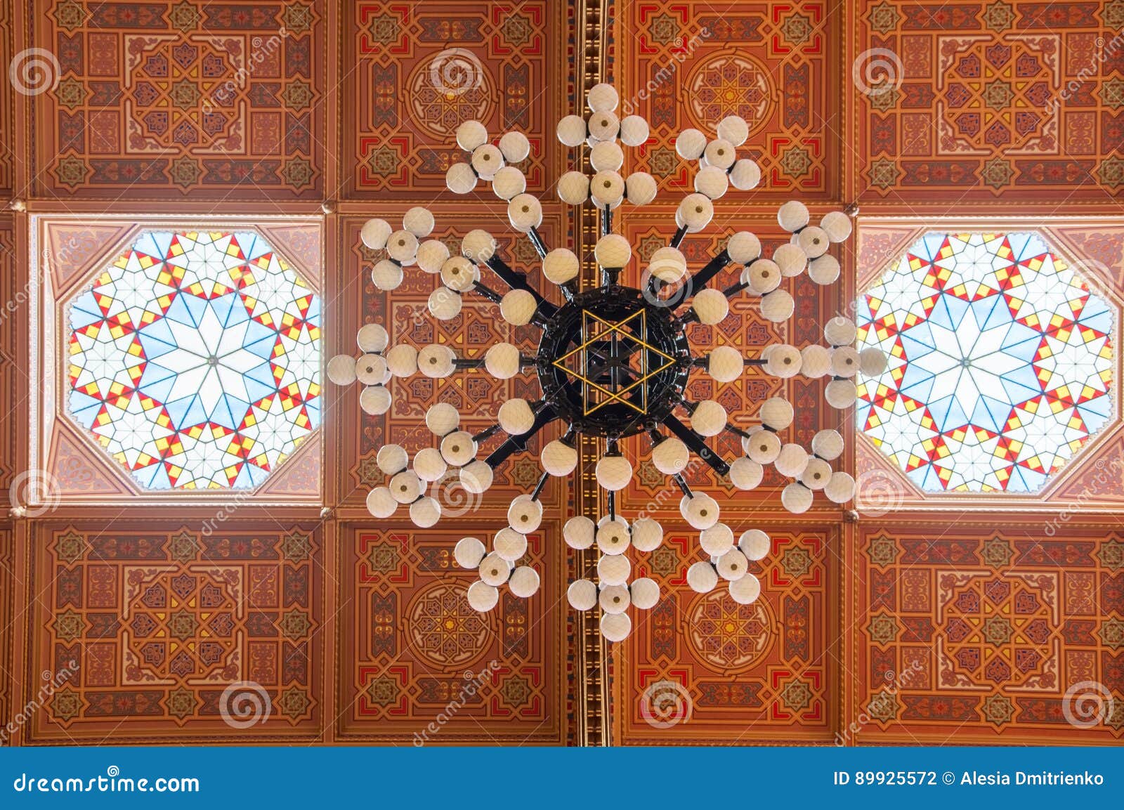 Ceiling in the Great Synagogue is a Historical Building in Budapest ...