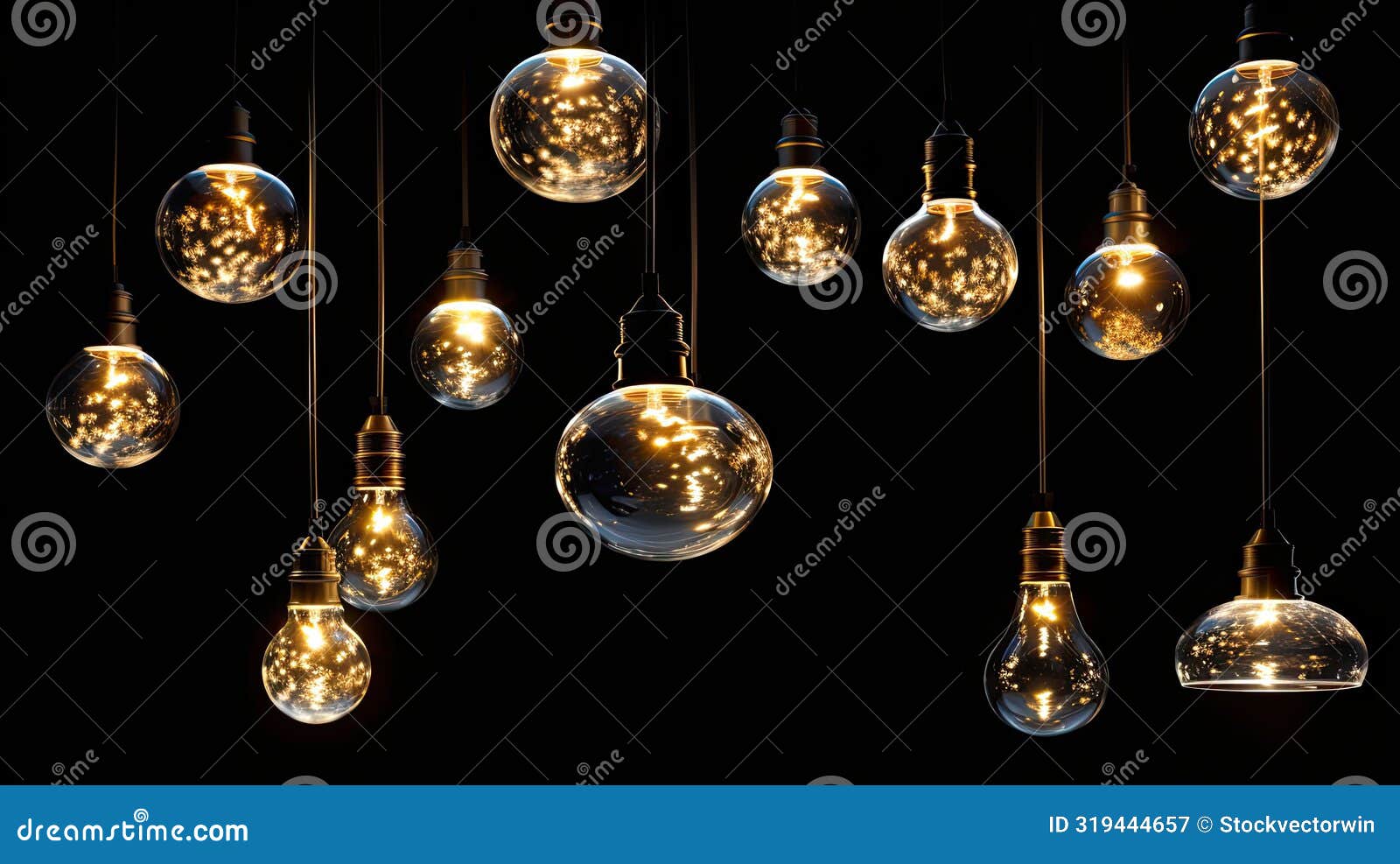 Ceiling Hanging Lights Transparent Background Stock Illustration ...