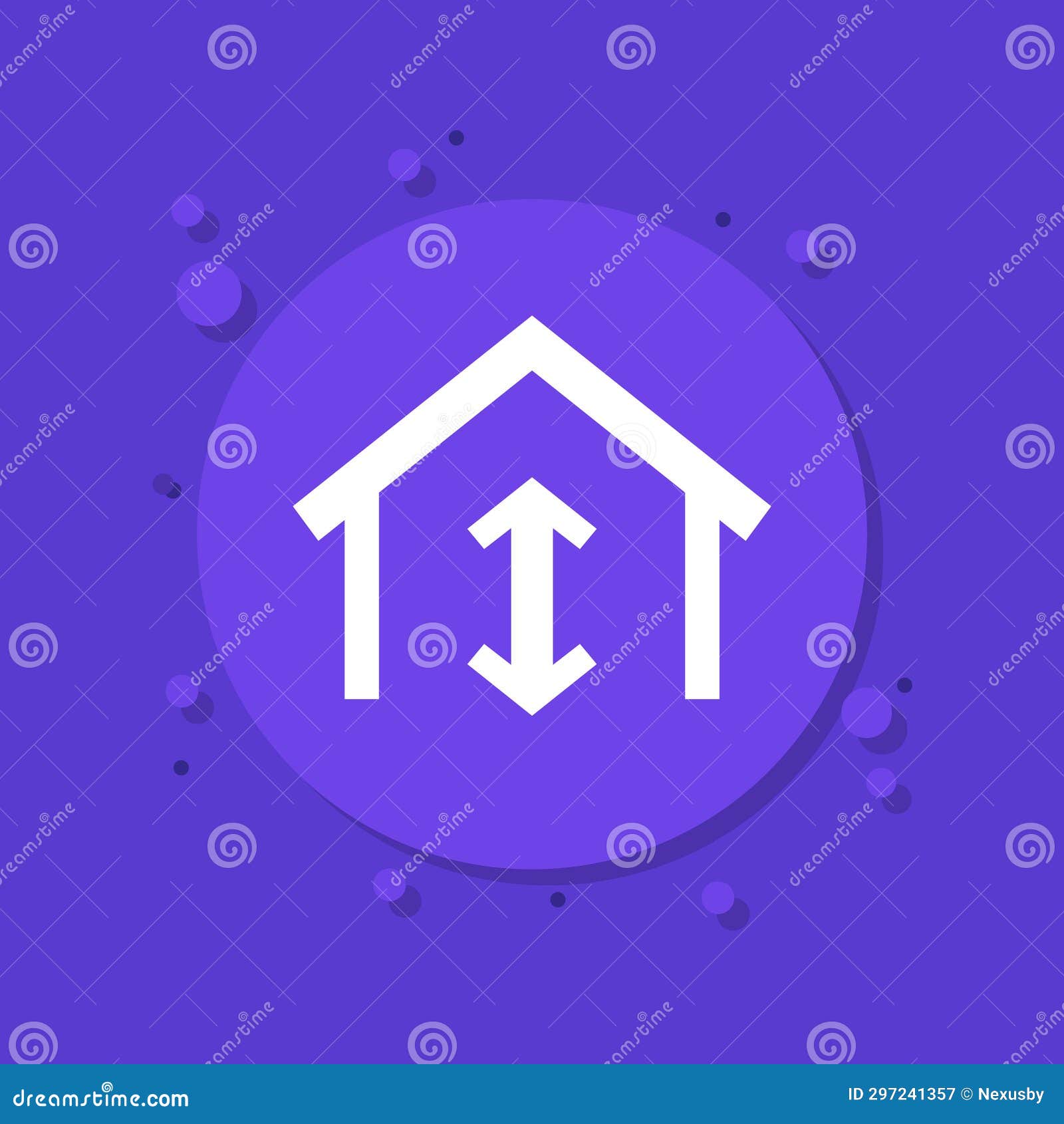 Ceiling Height Icon with a House Stock Illustration - Illustration of ...