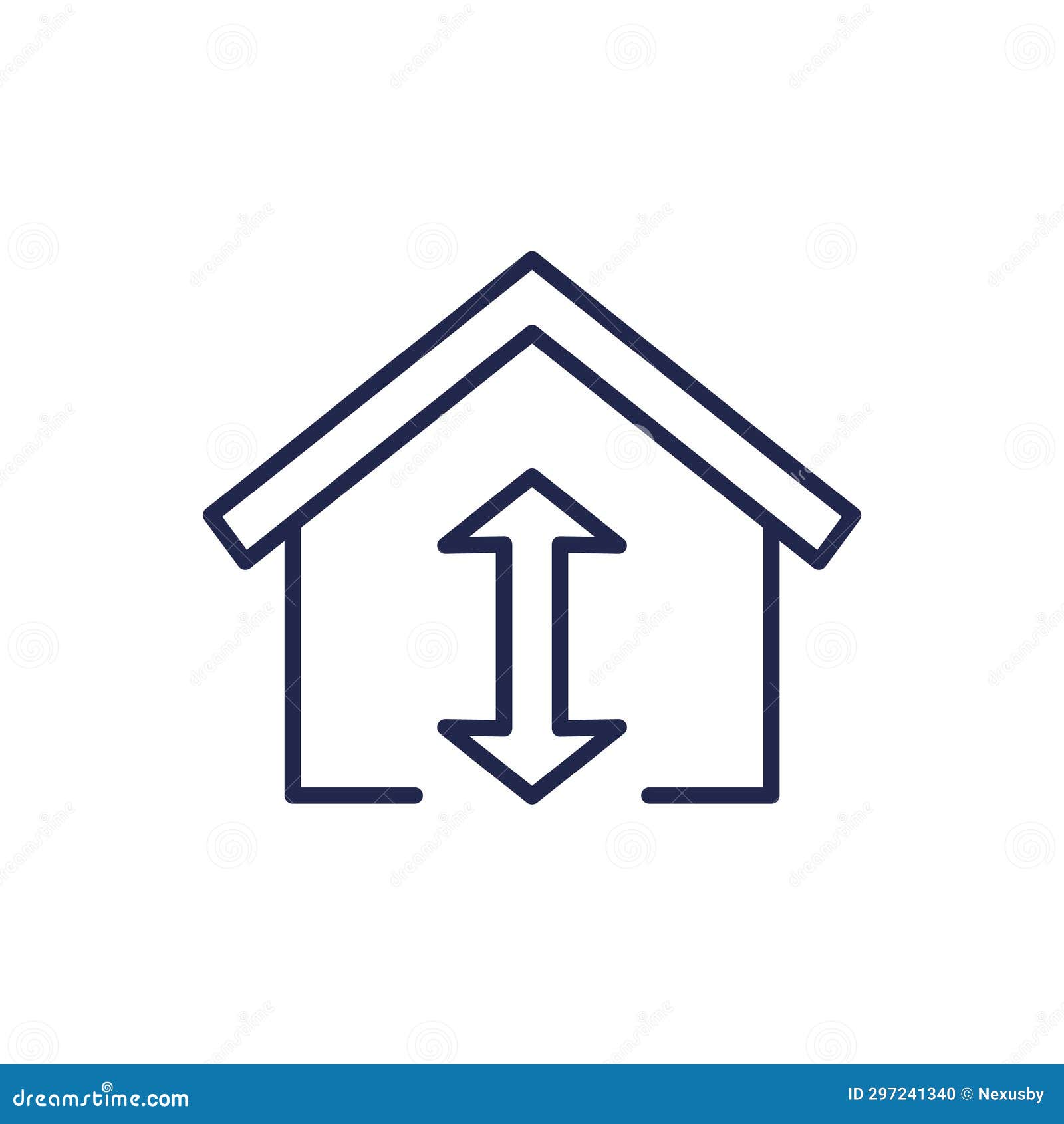 Ceiling Height Icon On White, Vector Pictogram | CartoonDealer.com ...