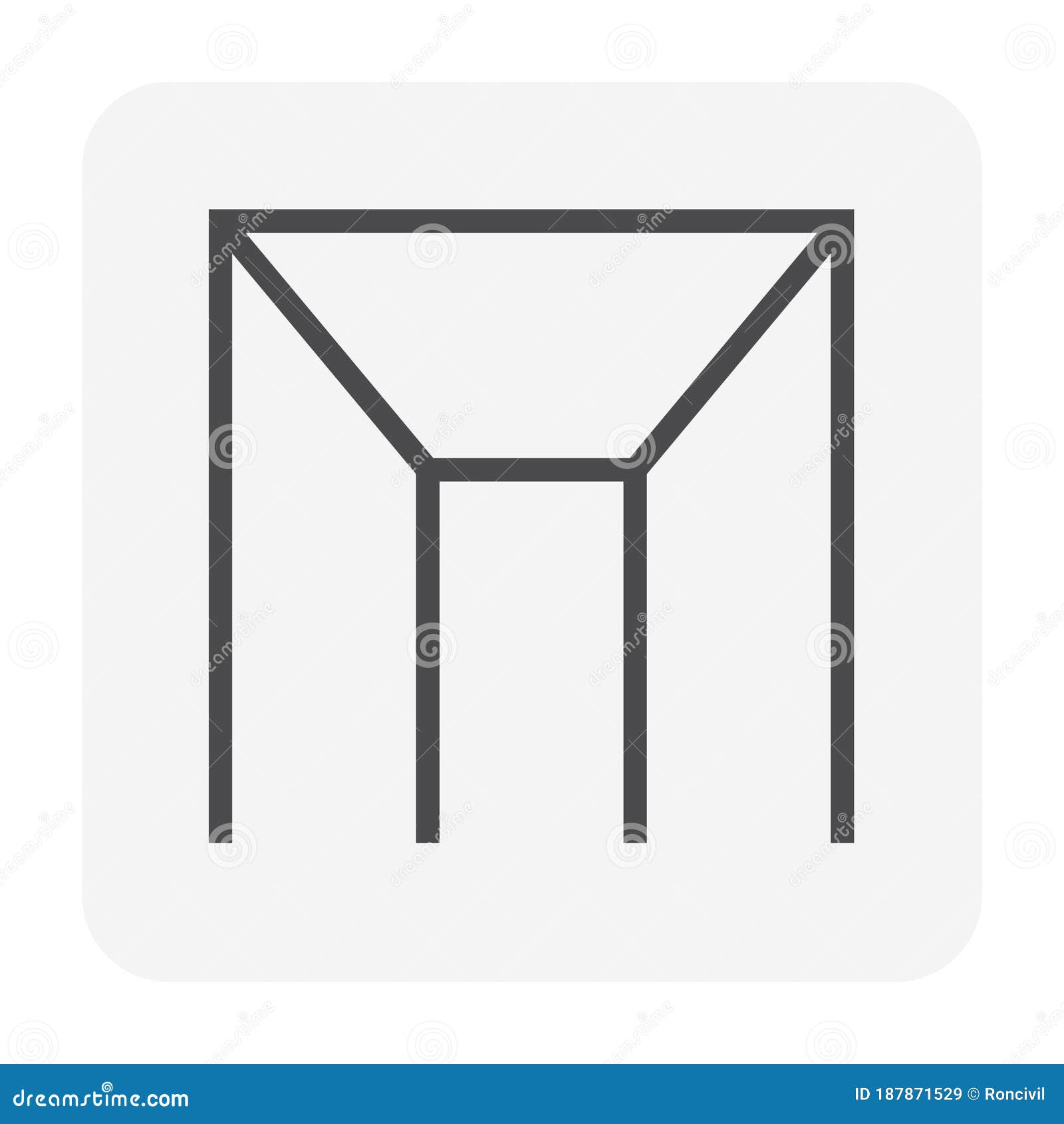 Ceiling icon black stock vector. Illustration of home - 187871529