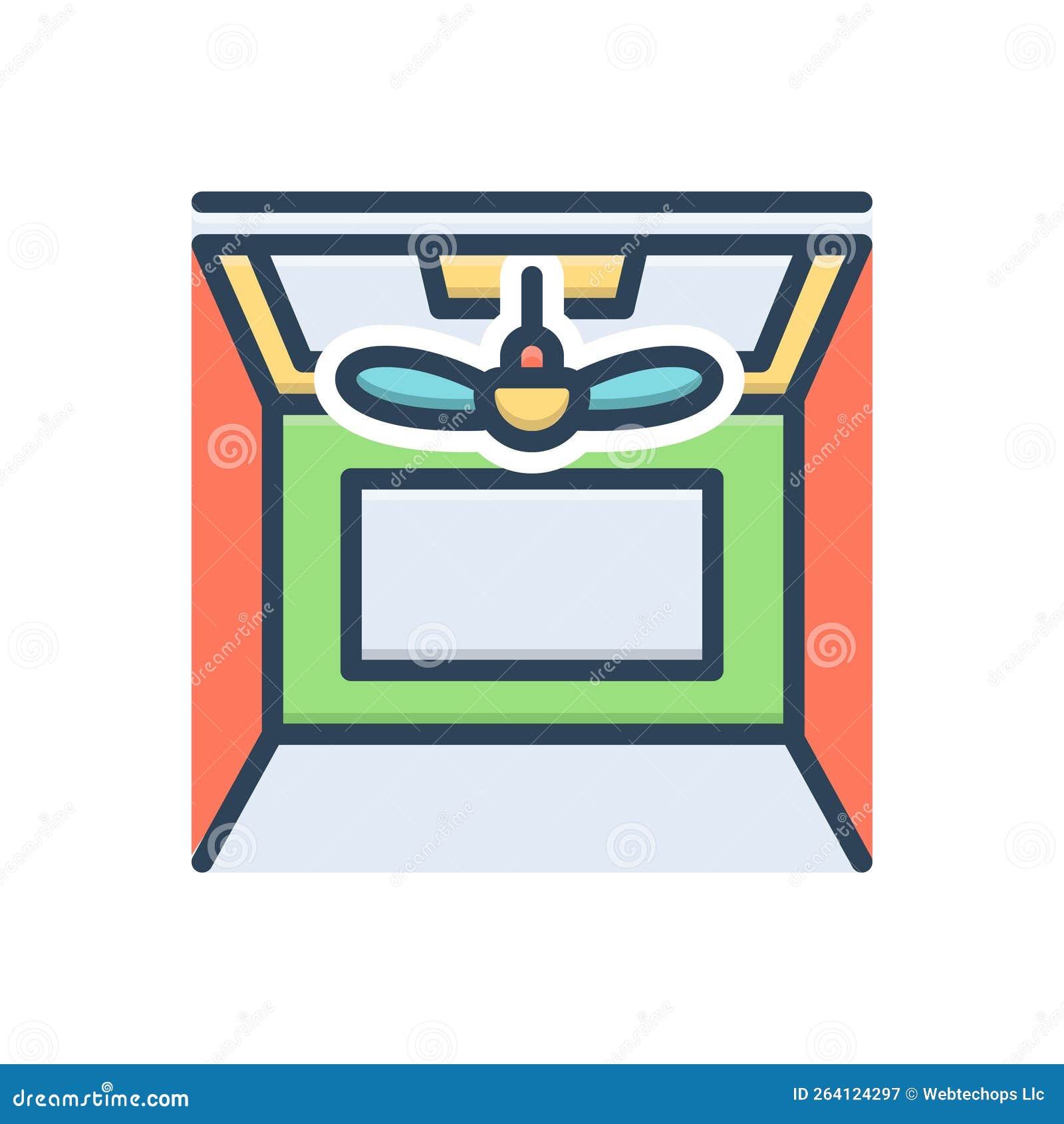 Color Illustration Icon for Ceiling, Roof and Soffit Stock Vector ...