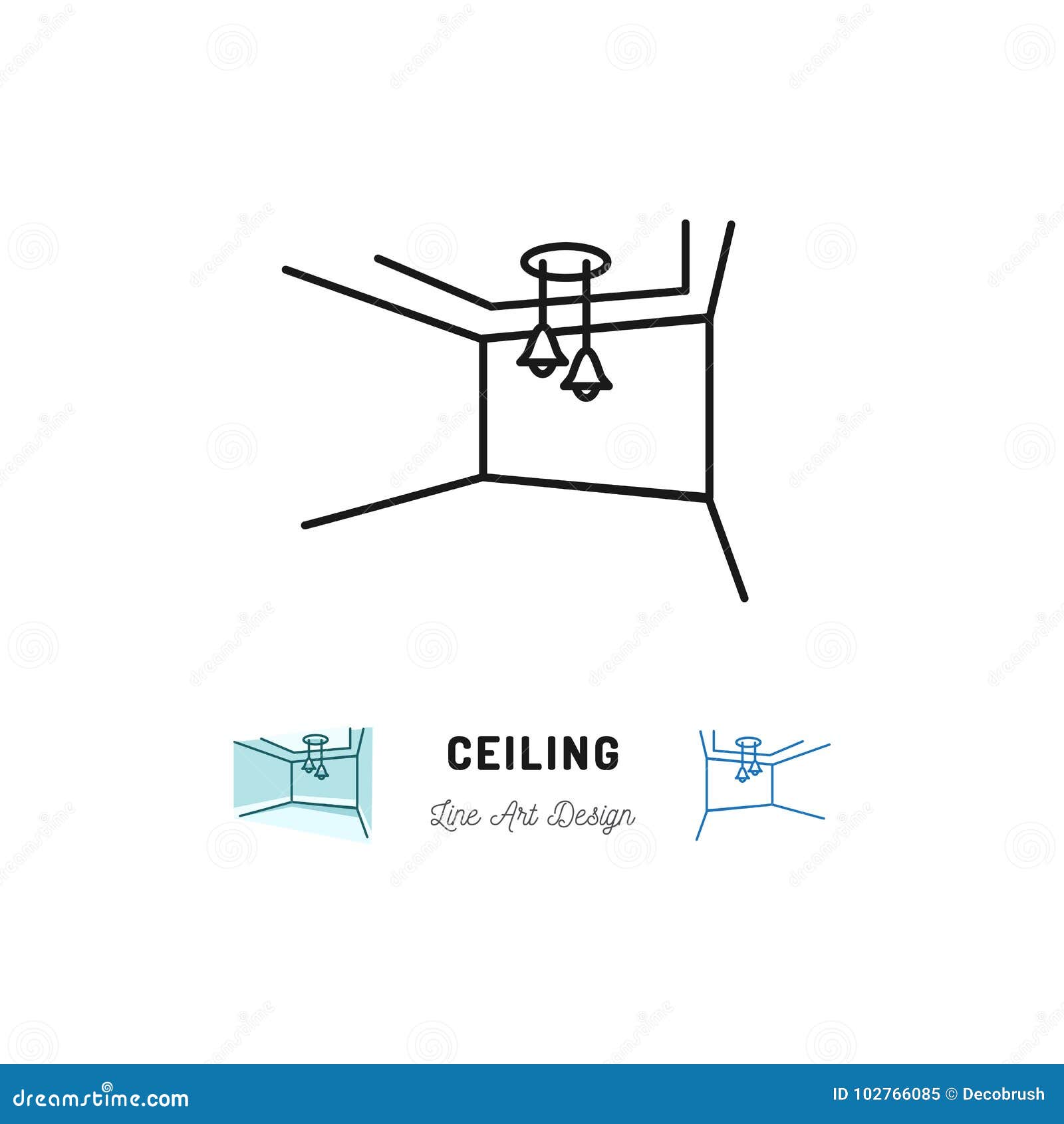 Ceiling Suspended Installations On Building Vector Illustration ...