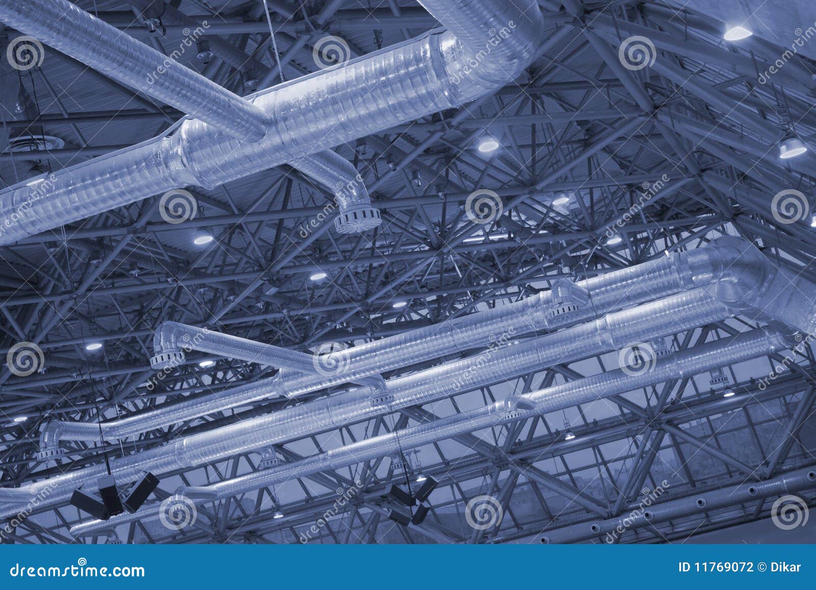 Ceiling of Industrial Building. Stock Photo - Image of window, interior ...