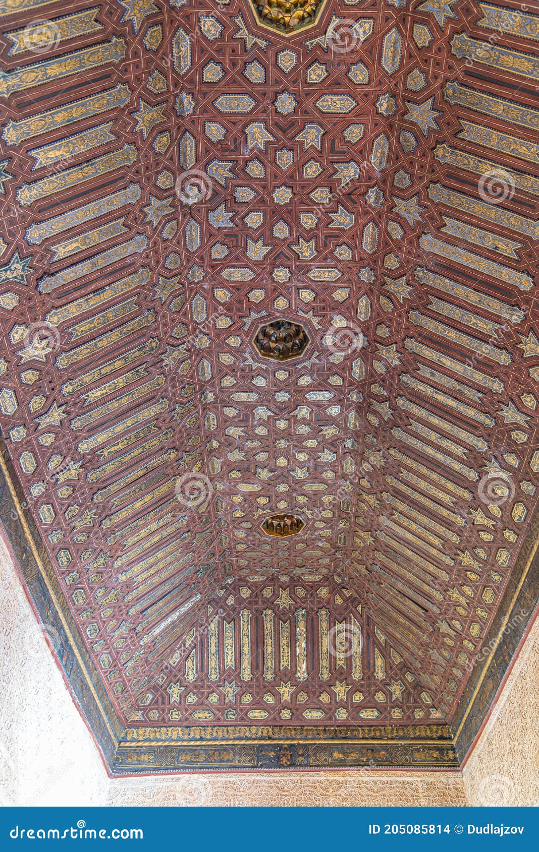Ceiling Inside of Alhambra Palace in Granada, Spain Stock Photo - Image ...