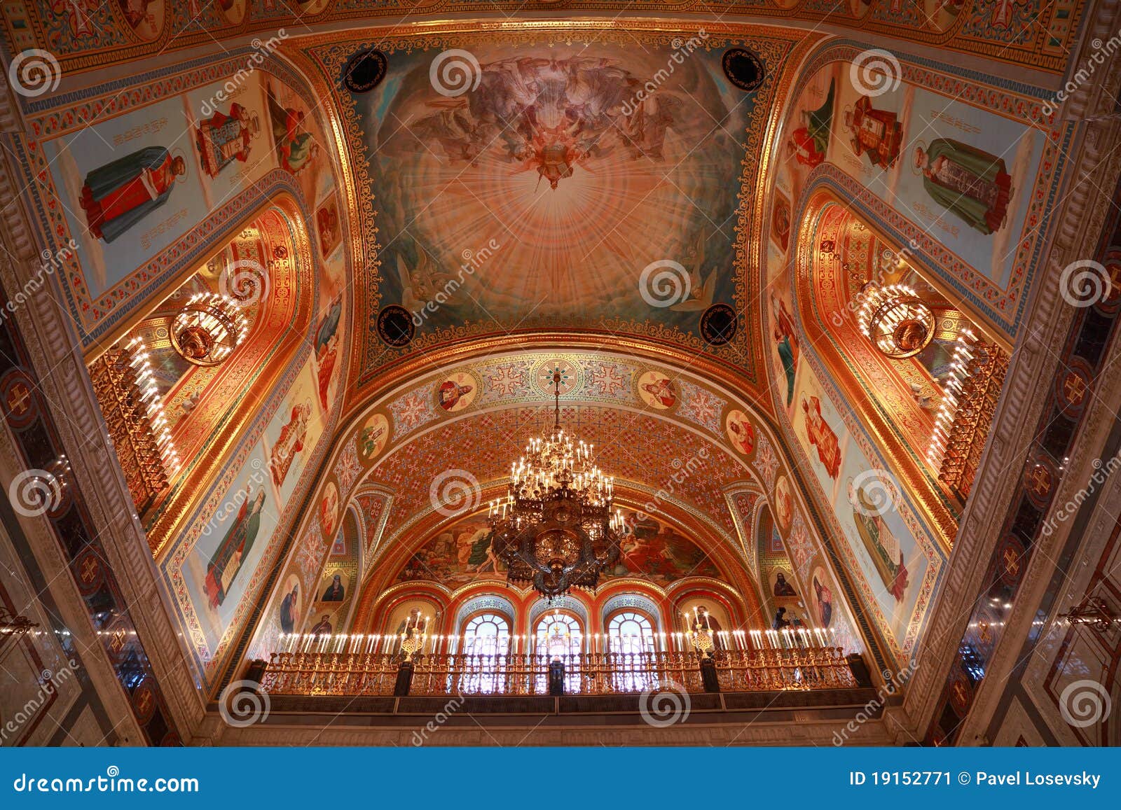 Ceiling Inside Cathedral of Christ the Saviour Editorial Photo - Image ...