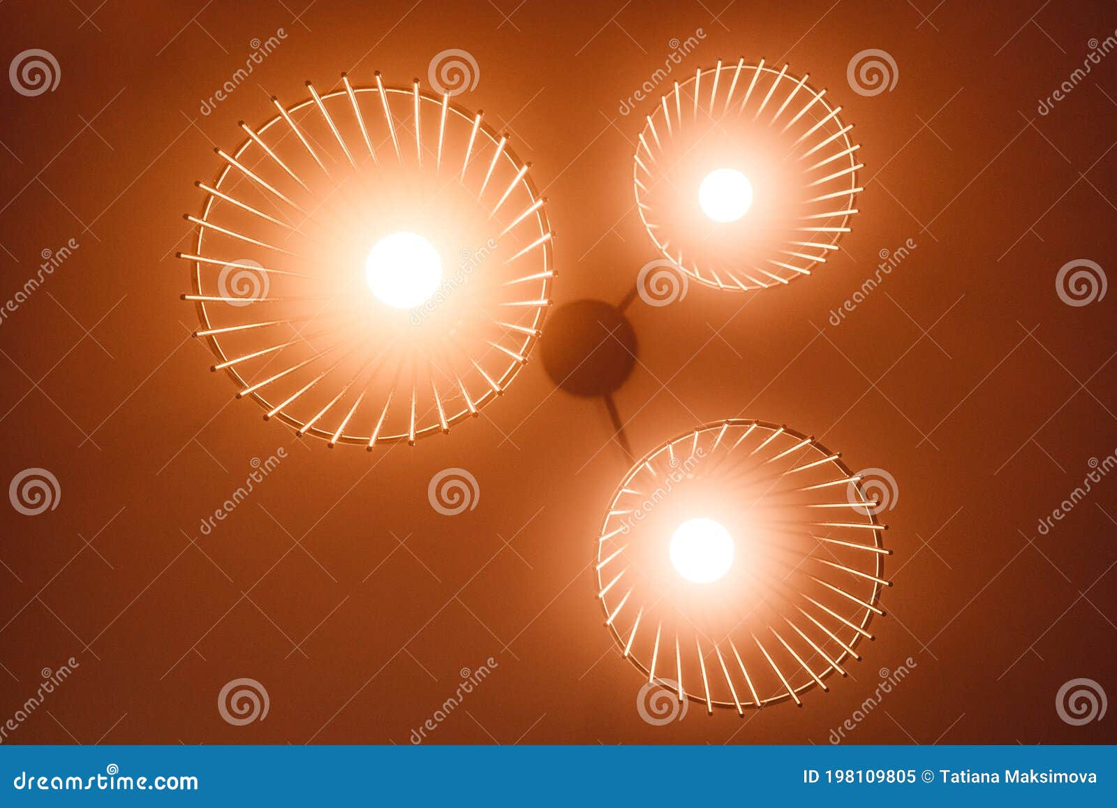 Ceiling Lamp on Bottom View Stock Image - Image of grain, dark: 198109805