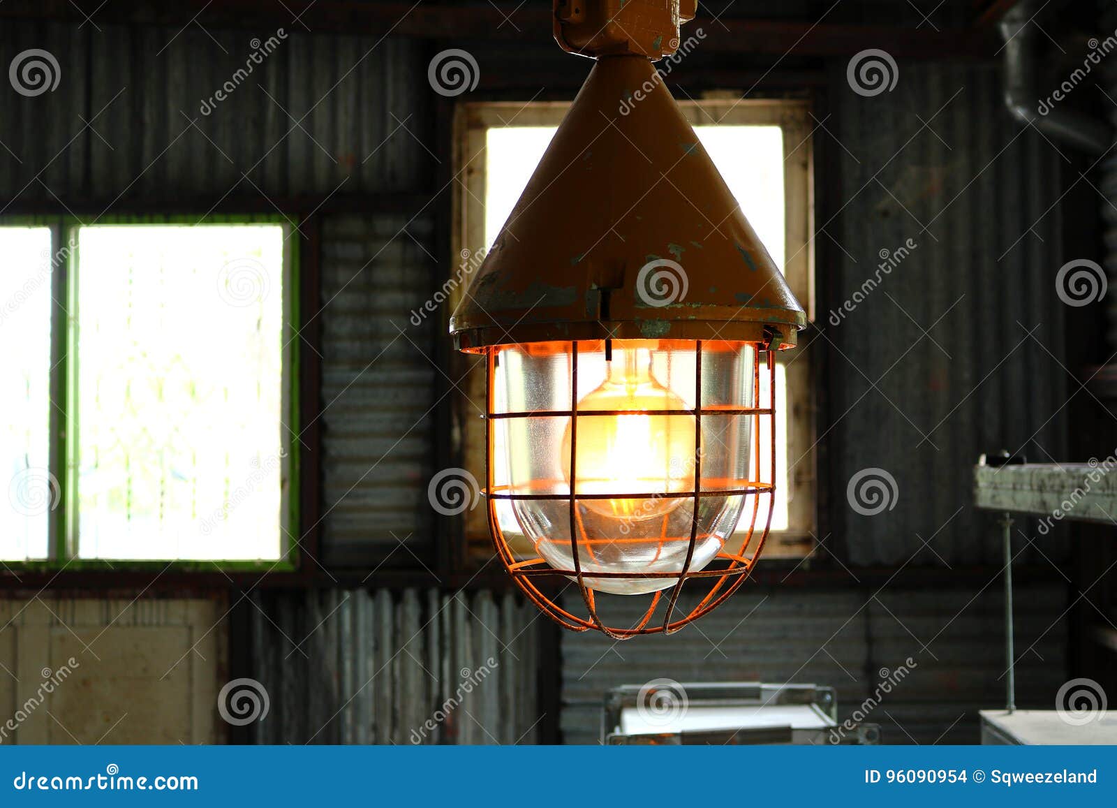 Ceiling Lamps in the Factory Stock Photo - Image of electric, antique ...
