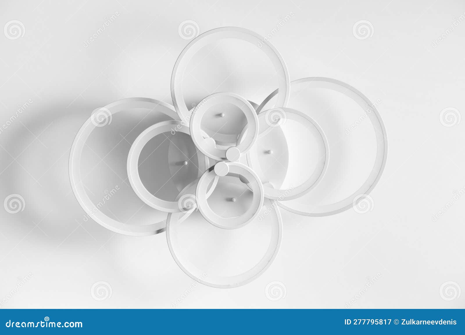 Ceiling Led Ring Light. Bottom View Stock Image - Image of ceiling ...