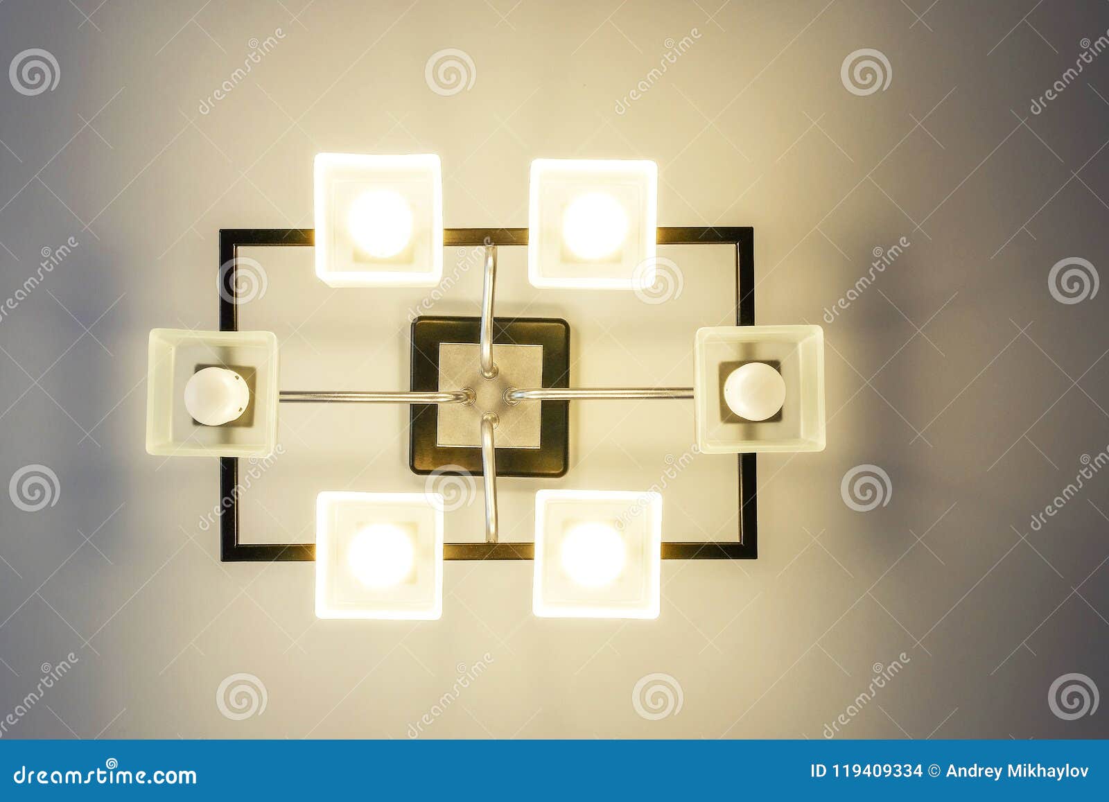 Ceiling Light Fixture Isolated on White Background Stock Photo - Image ...