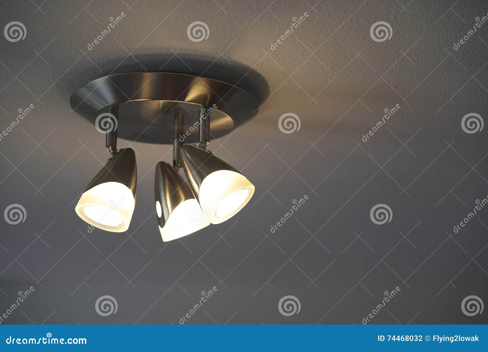 Ceiling Light Fixture with Light Bulbs on Stock Photo - Image of ...