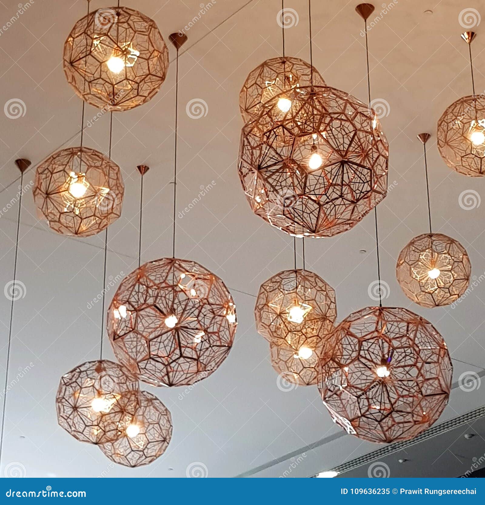 Ceiling Light, Geometry Style Stock Image - Image of desige, style ...
