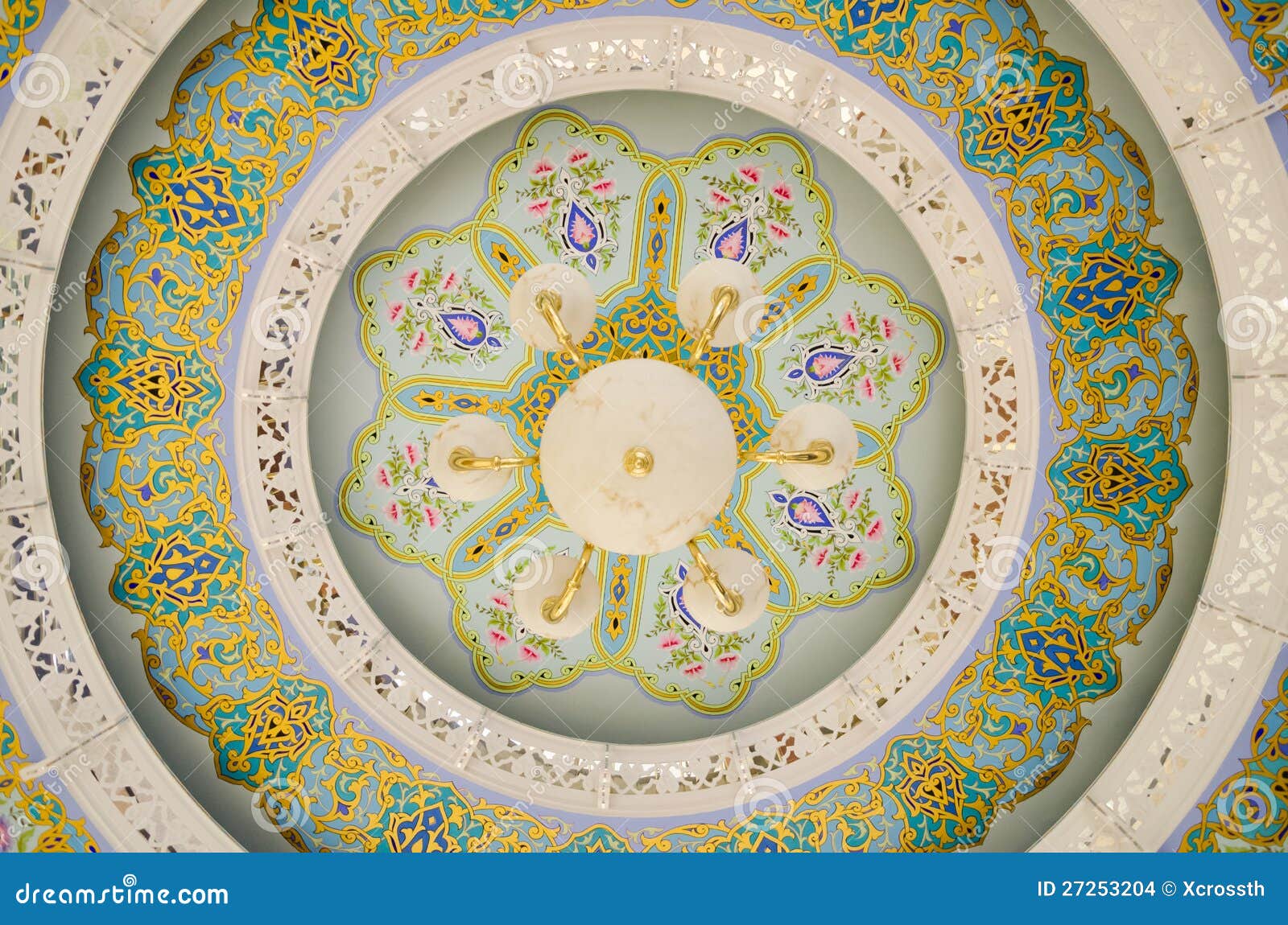 Ceiling Light with Graphic Art Stock Photo - Image of graphic, color ...