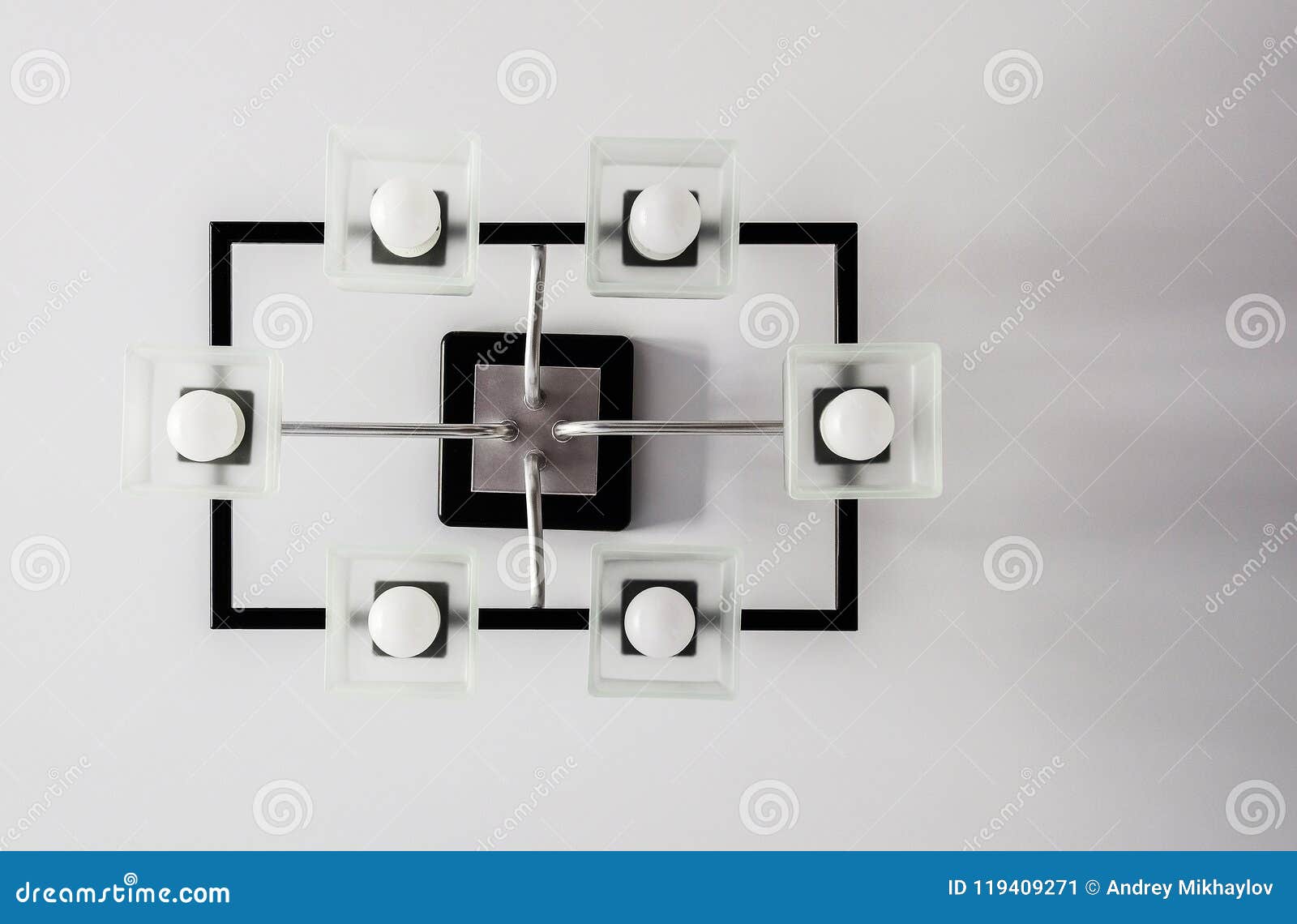 Ceiling Light Fixture Isolated on White Background Stock Image - Image ...