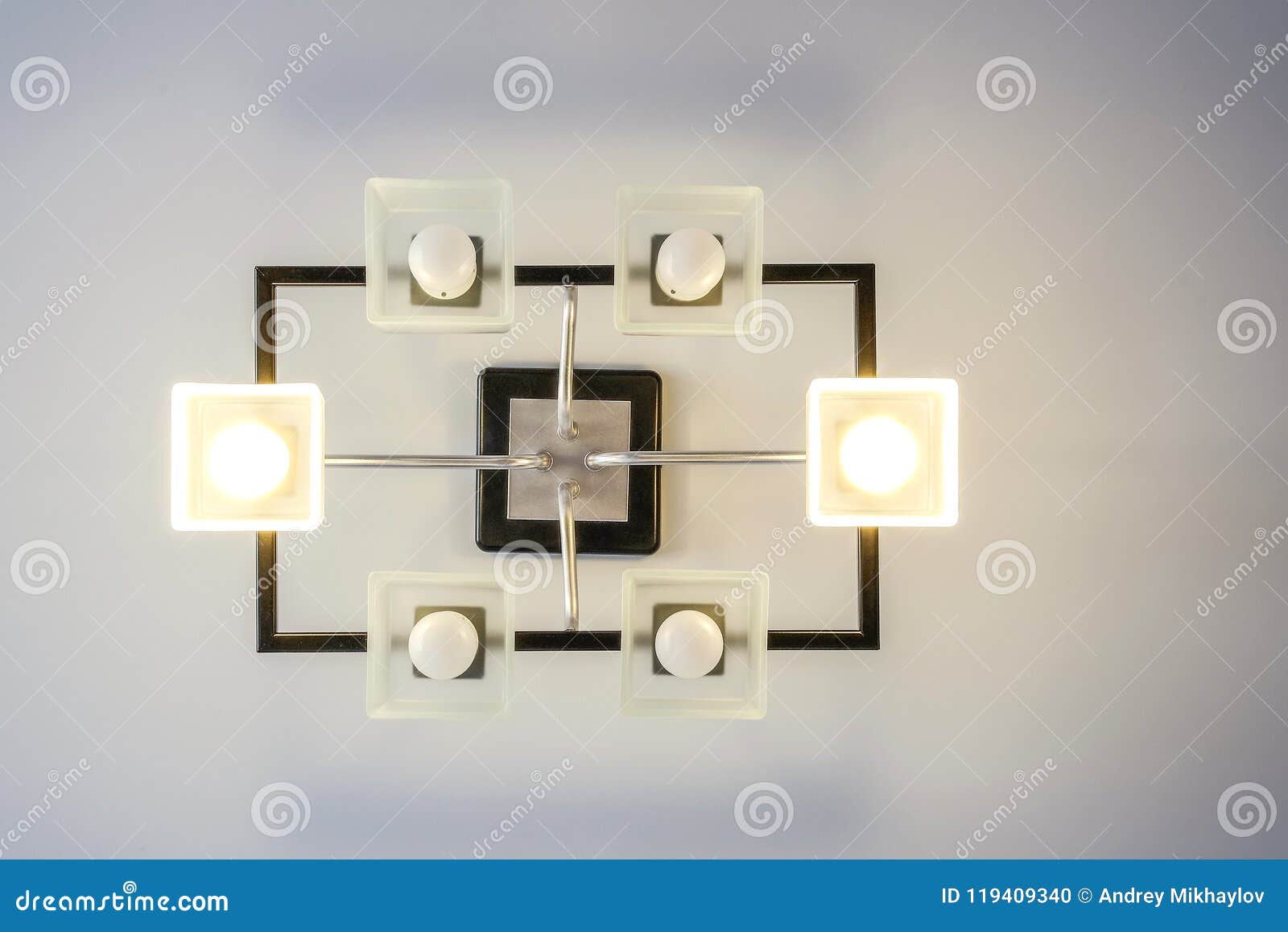 Ceiling Light Fixture Isolated on White Background Stock Photo - Image ...