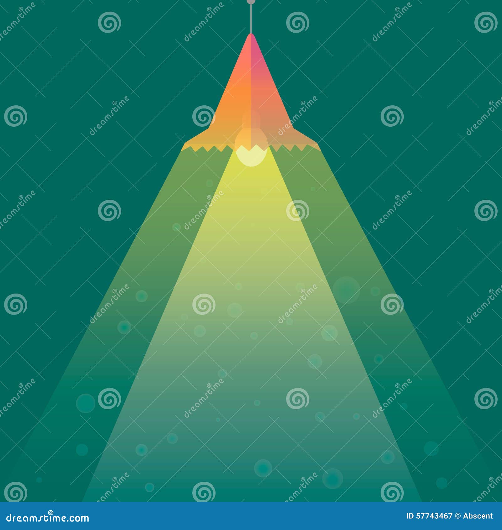 Ceiling Light Lamp with Ray of Light Stock Vector - Illustration of ...