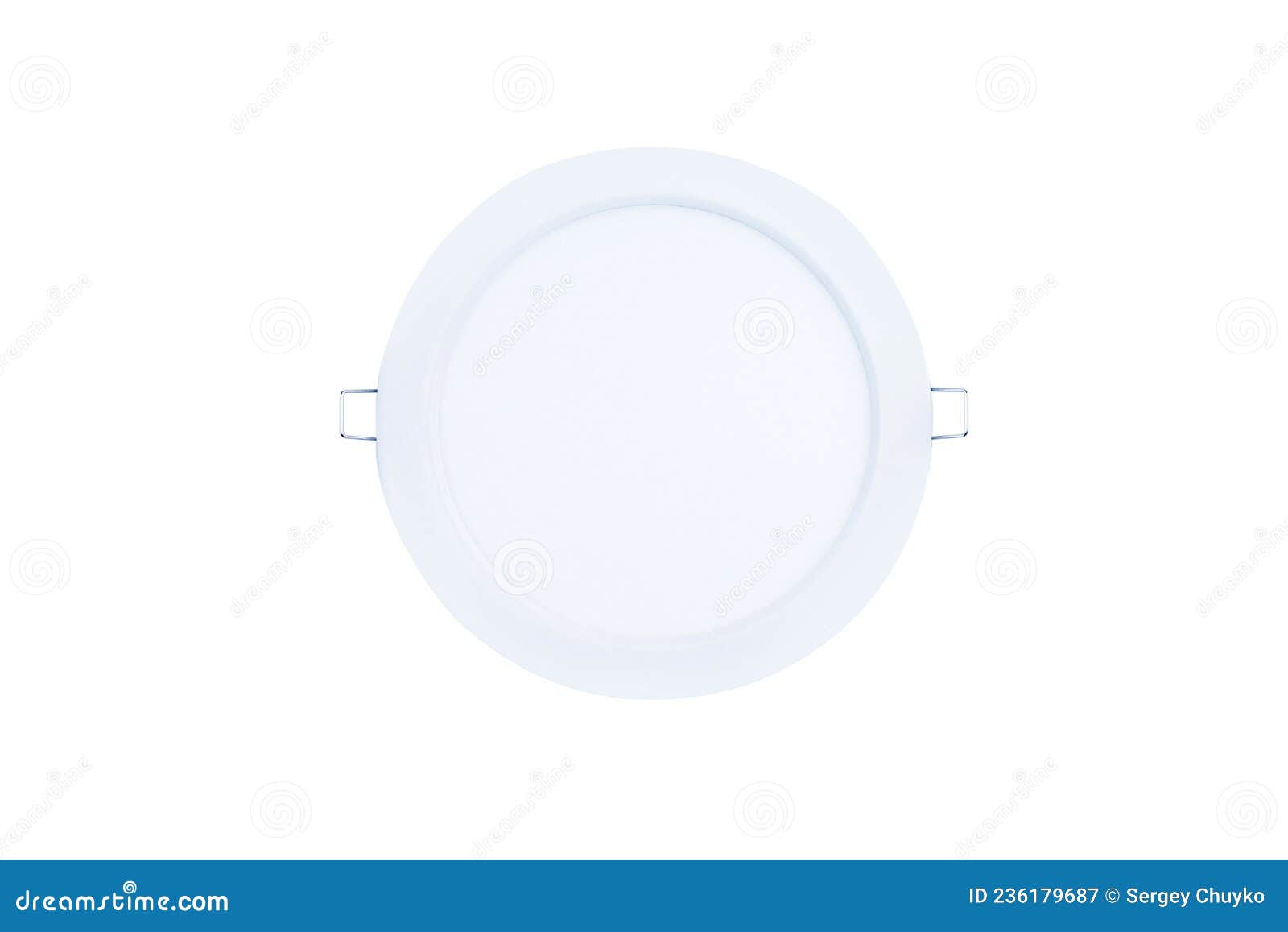 Ceiling Light LED Isolated on White, Top View. Stock Image - Image of ...