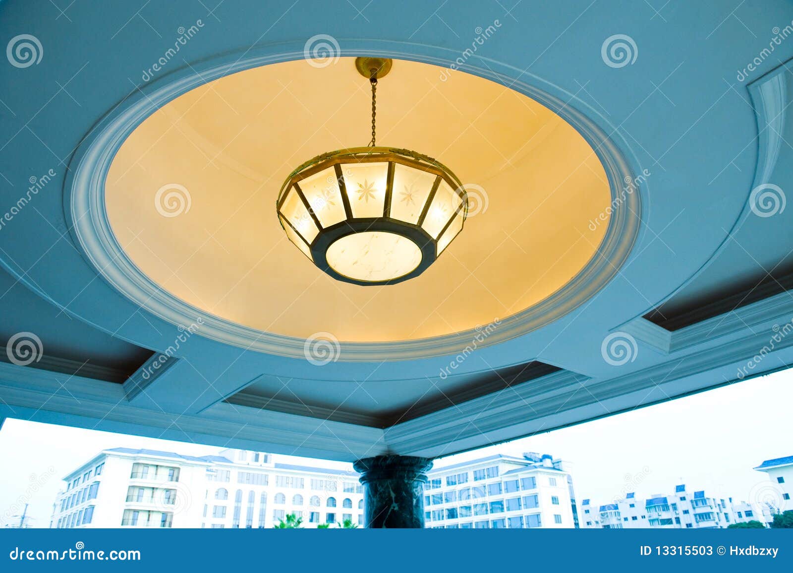 Ceiling lighting of hotel stock image. Image of designed - 13315503