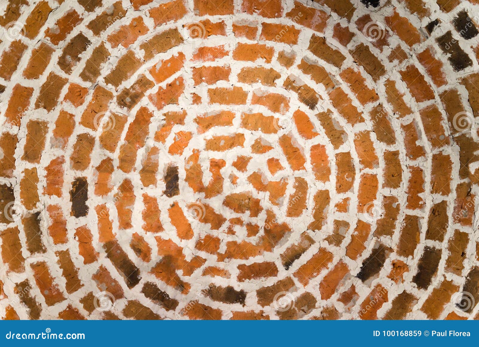 Round brick ceiling stock image. Image of decorative - 100168859