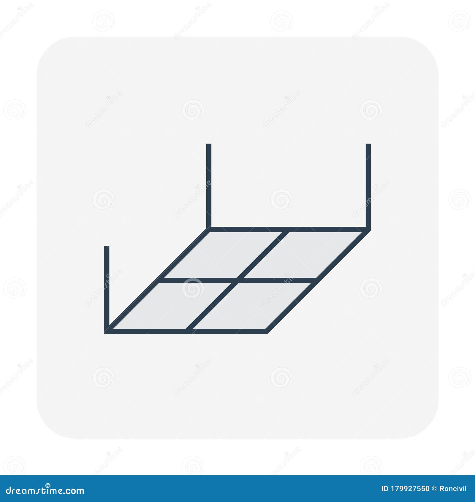 Ceiling material icon stock vector. Illustration of icon - 179927550