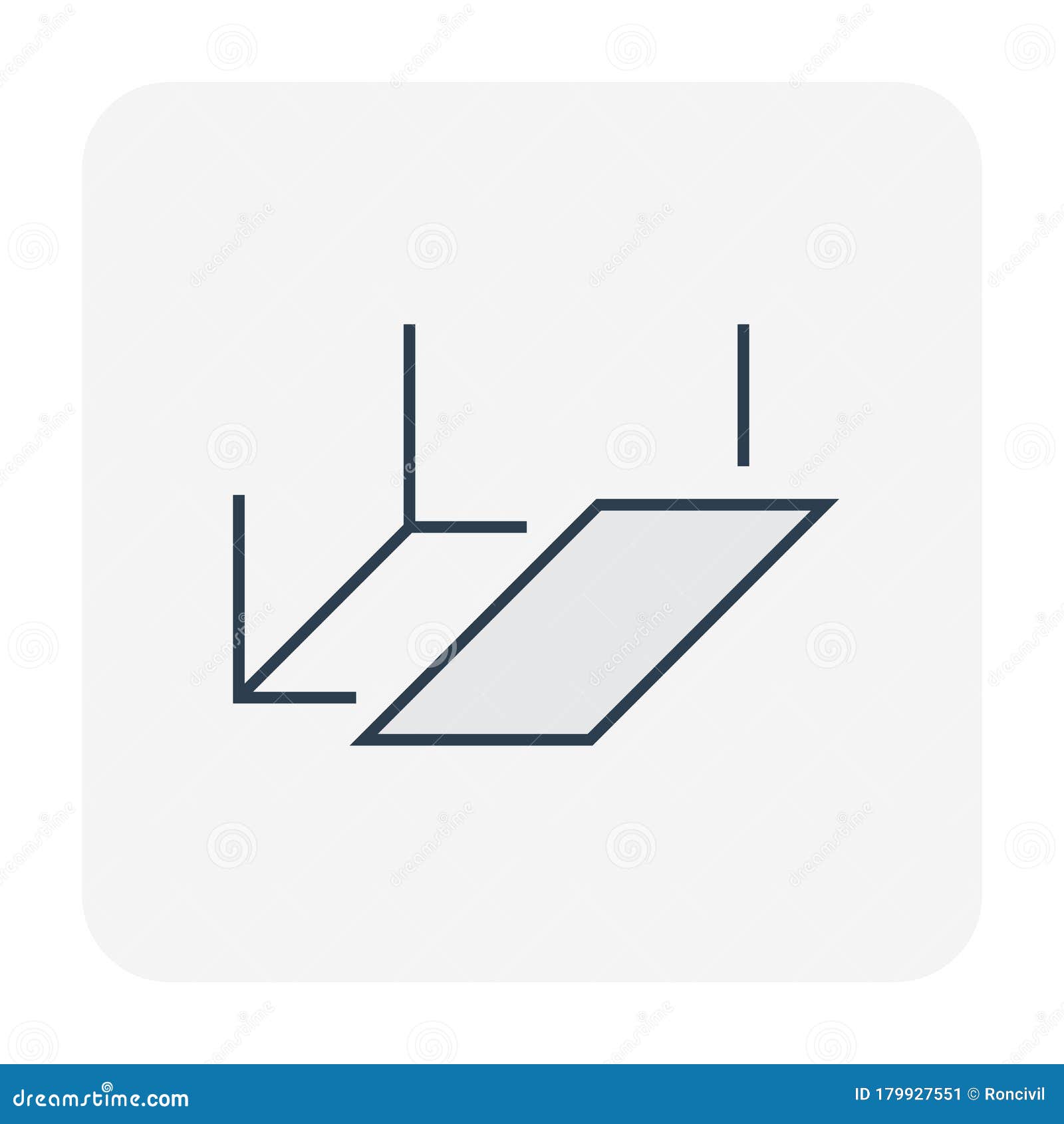 Ceiling material icon stock vector. Illustration of panel - 179927551