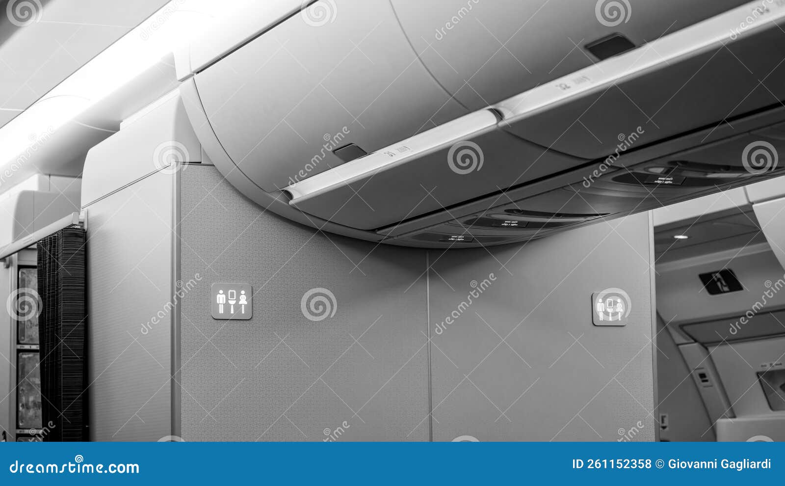 Ceiling of a Modern Aircraft Interior Stock Photo - Image of inside ...