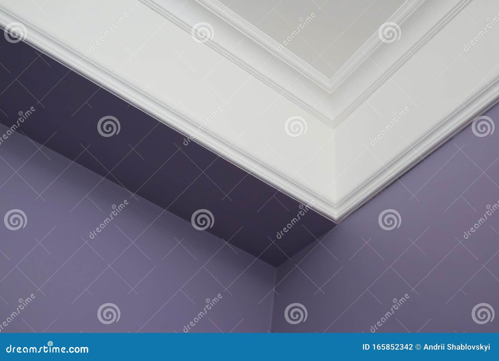 Ceiling Moldings in the Interior, Detail of a Angular Ceiling Skirting ...