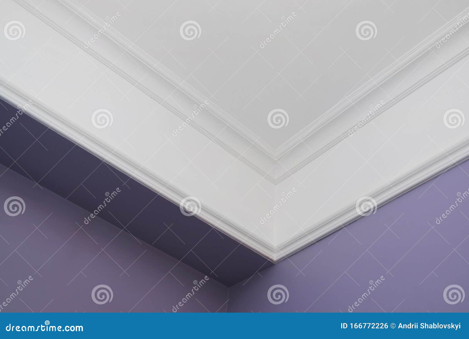 Ceiling Moldings in the Interior, Detail of a Angular Ceiling Skirting ...