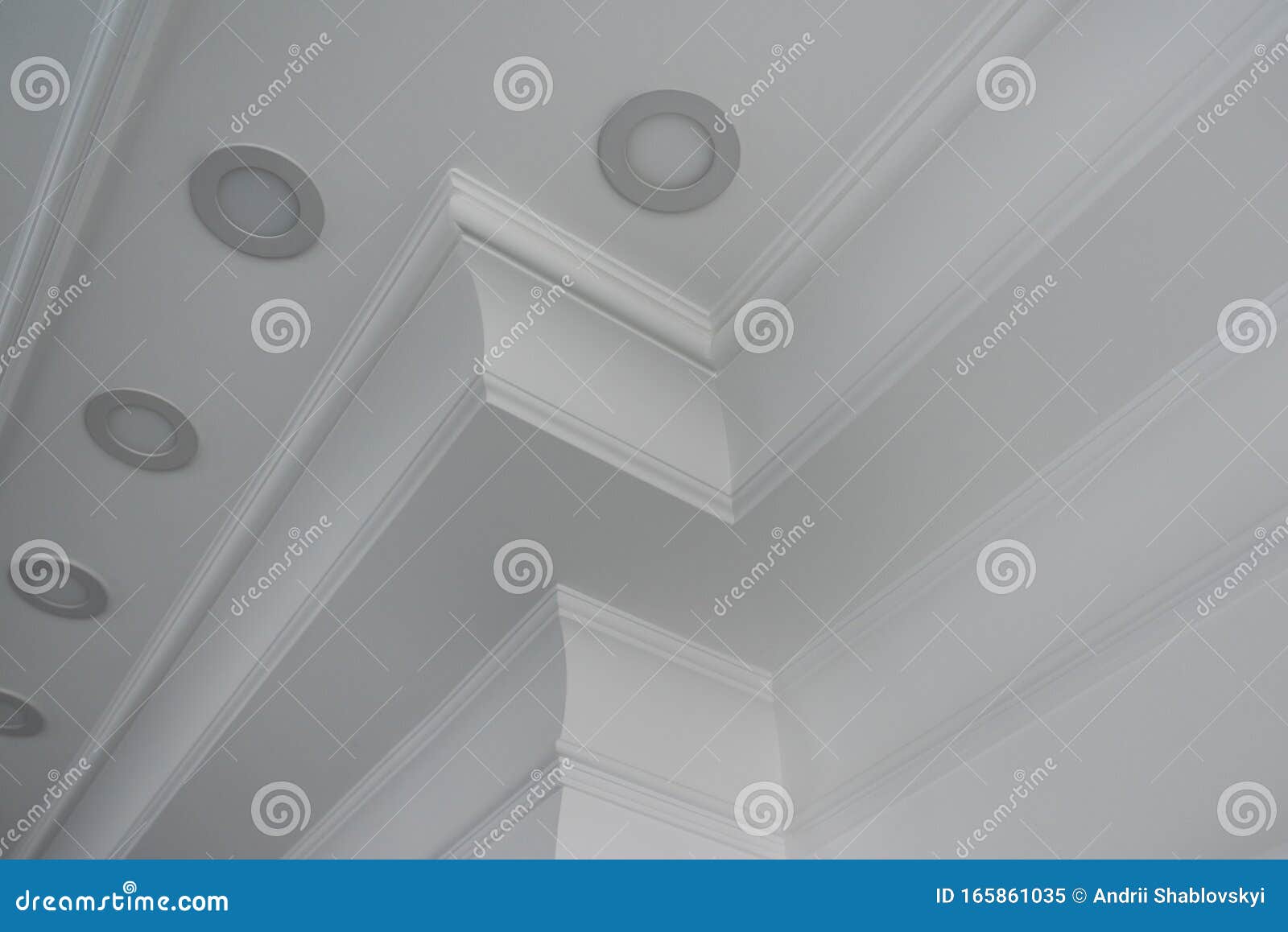 Ceiling Moldings in the Interior, Detail of a Angular Ceiling Skirting ...