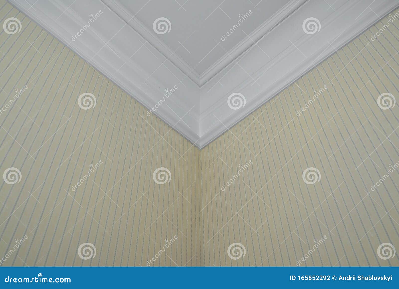 Ceiling Moldings in the Interior, Detail of Corner Stock Photo - Image ...