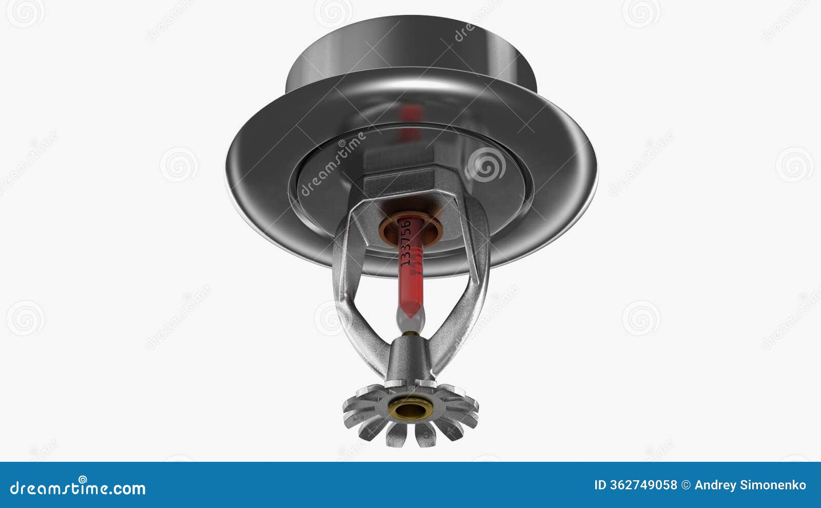Ceiling Mounted Automatic Fire Sprinkler System Model Stock Photo ...