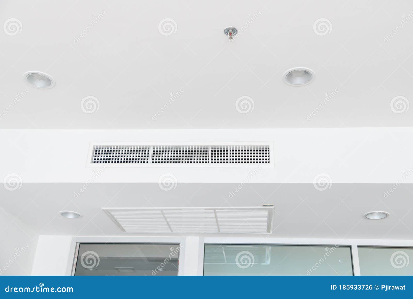 Ceiling Mounted Cassette Type Air Conditioner Stock Photography ...