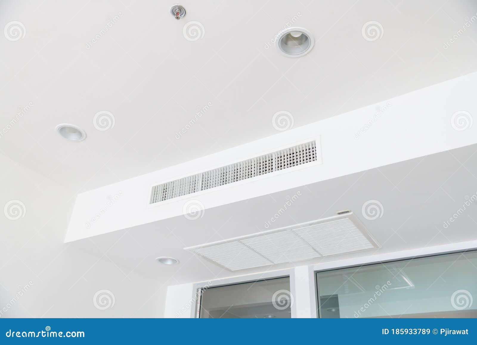 Ceiling Mounted Cassette Type Air Conditioner Stock Image - Image of ...