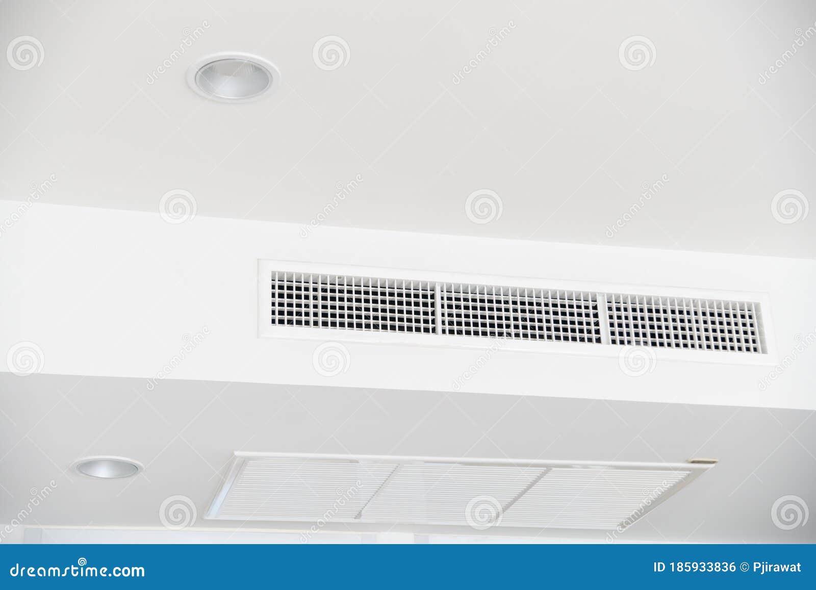 Ceiling Mounted Cassette Type Air Conditioner Stock Photo - Image of ...